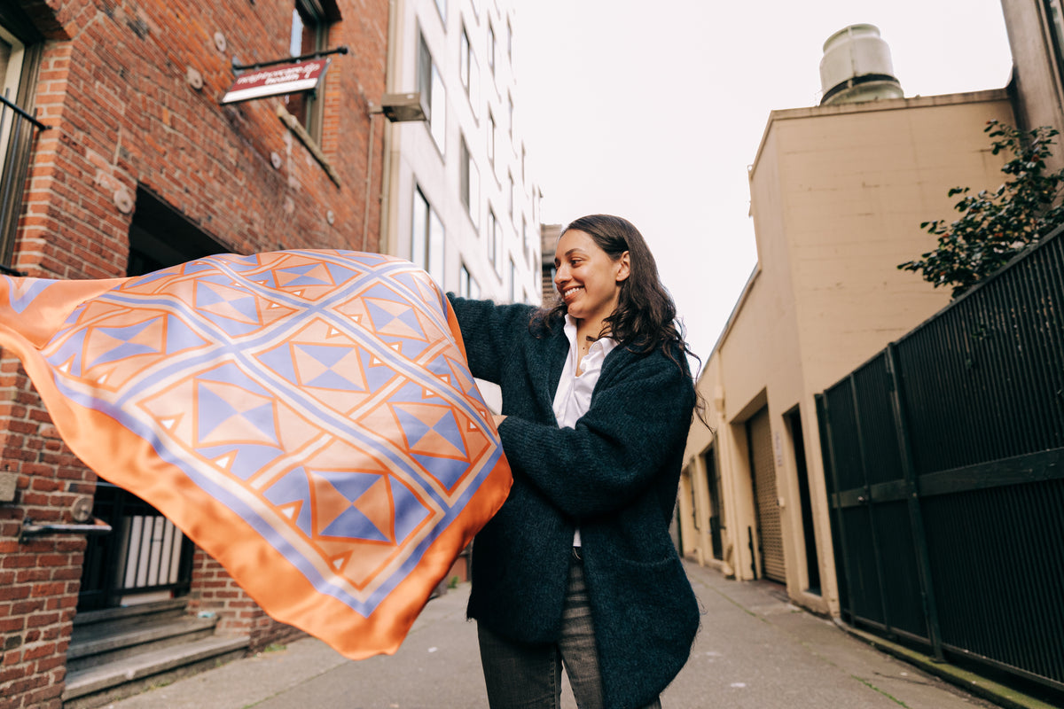 Parfleche Style Silk Scarf – John Isaiah Pepion